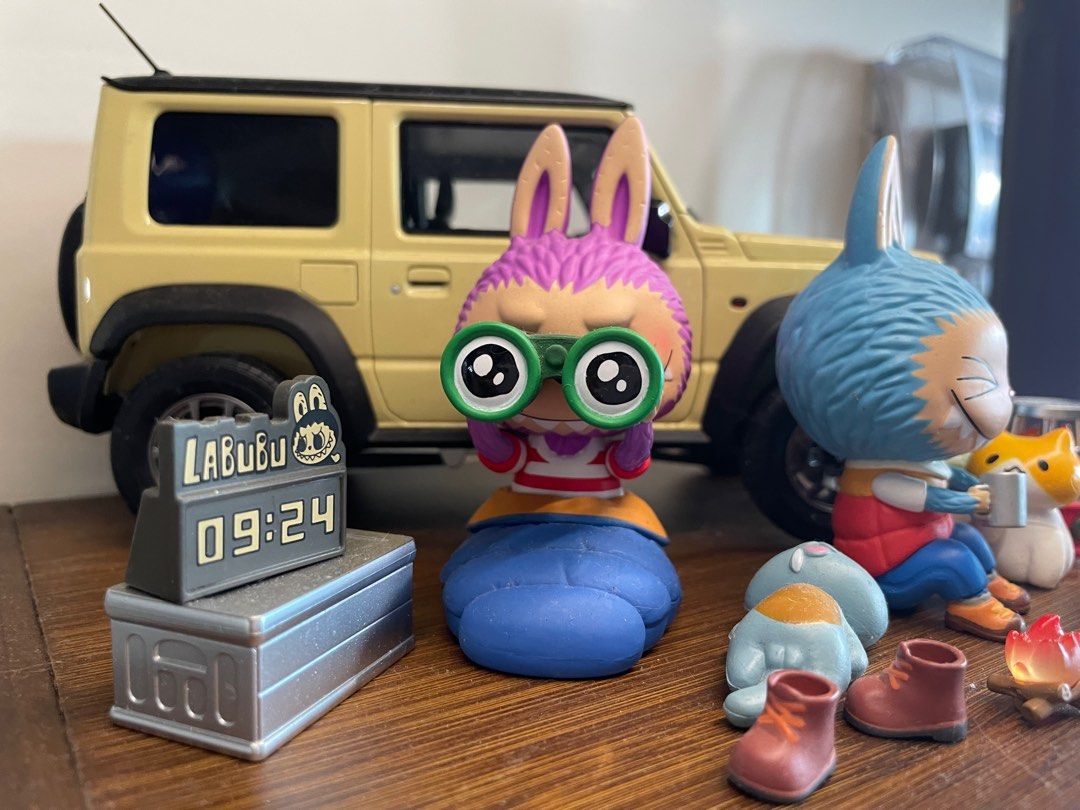 Labubu camping with Suzuki Jimny, Hobbies & Toys, Toys & Games on Carousell