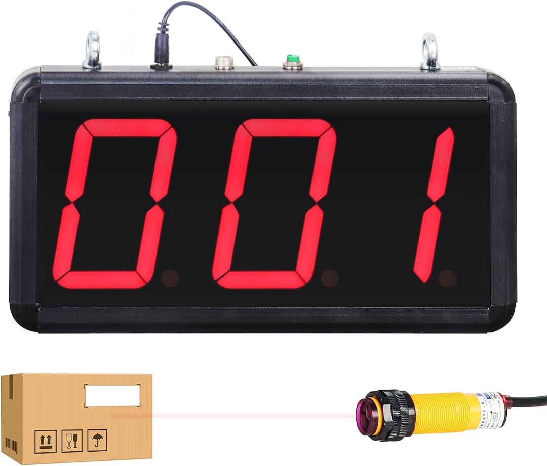 LED Digital Counter Count Up to 999 with Infrared Sensor People Visitor ...