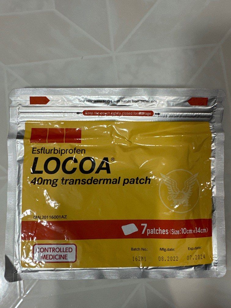 Locoa 40mg Transdermal Patch (3 pkts), Health & Nutrition, Medical ...