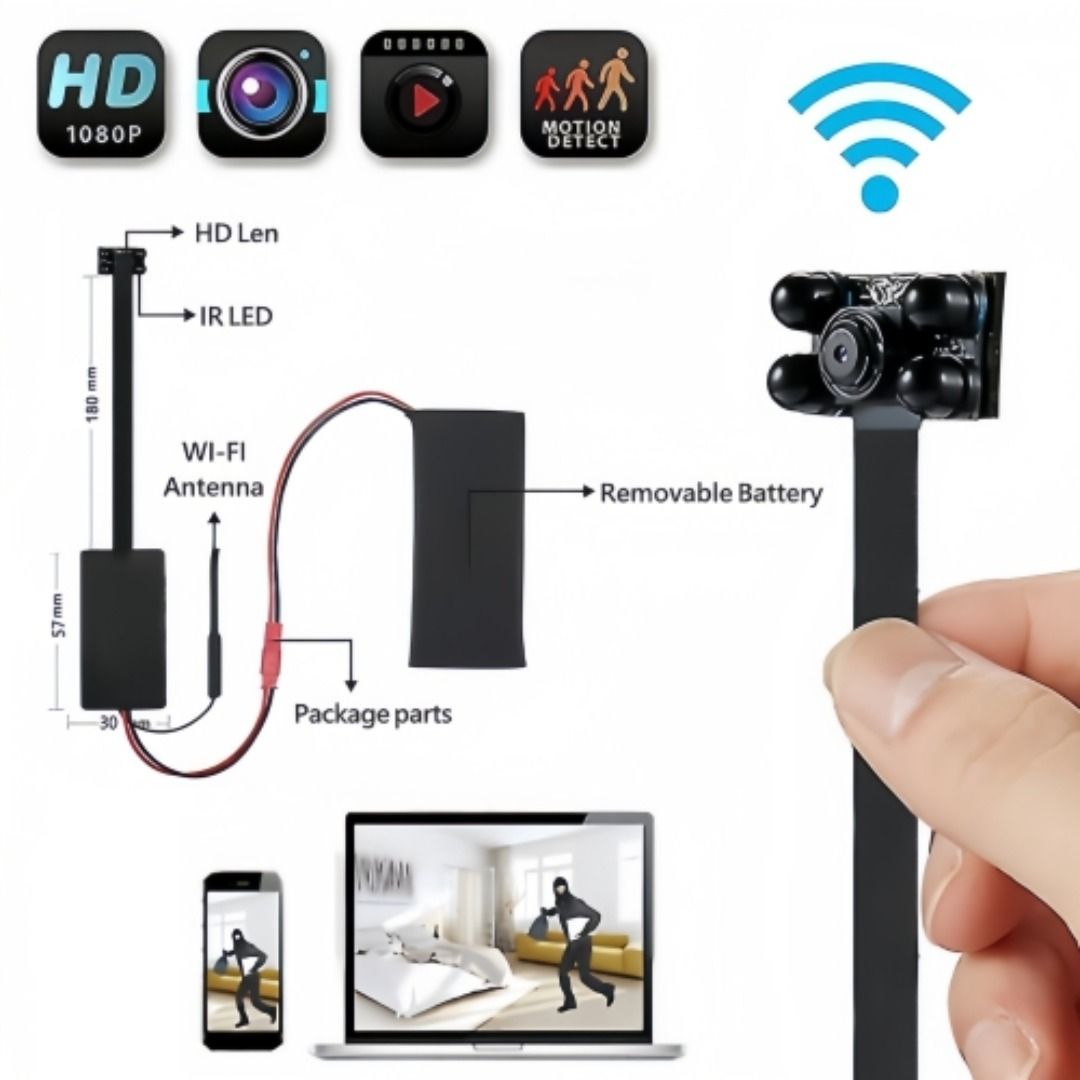 LOOKCAM Pro S10 Night Vision WiFi Module Hidden Spy Camera, Photography ...
