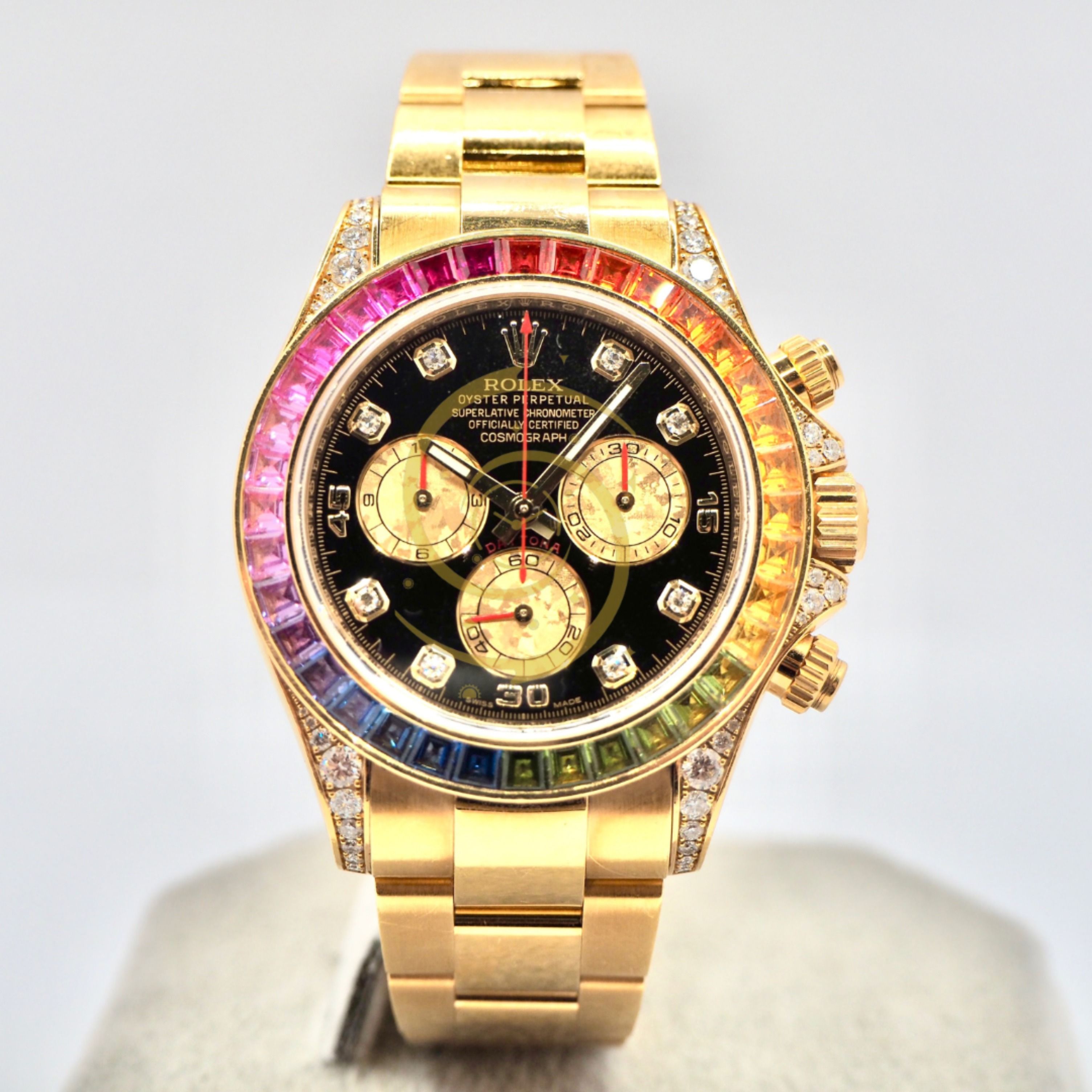 Mint 2013 Rolex Daytona Rainbow Yellow Gold 116598RBOW 116598 GW4 ...