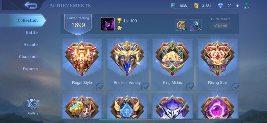 MLBB Mythical Glory ACCOUNT 241 skins, Video Gaming, Video Games ...