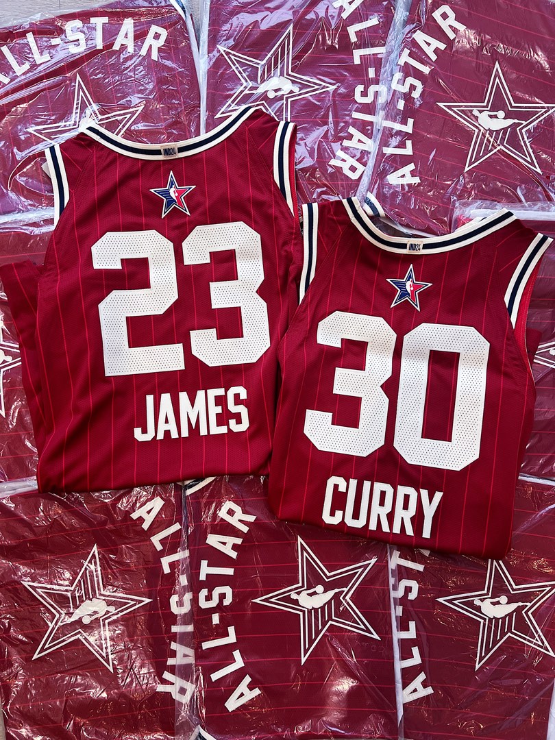 Nba Lebron James LBJ Stephen curry all star 2024 au jersey, 男裝, 運動服裝 - Carousell