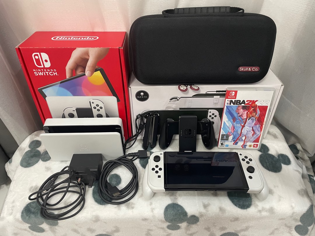 Nintendo Switch OLED complete inclusions with 1 NBA 2K22, Video Gaming ...