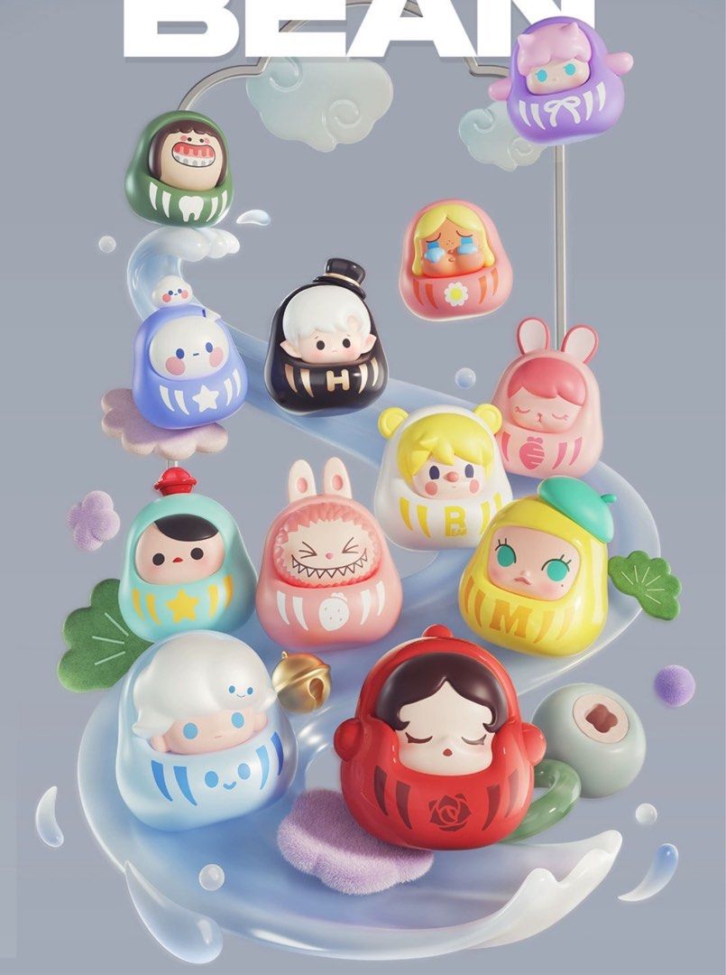 Pop Bean Popmart Dimoo Skullpanda Sakura Popbean Bunny Sweet Bean Pucky ...