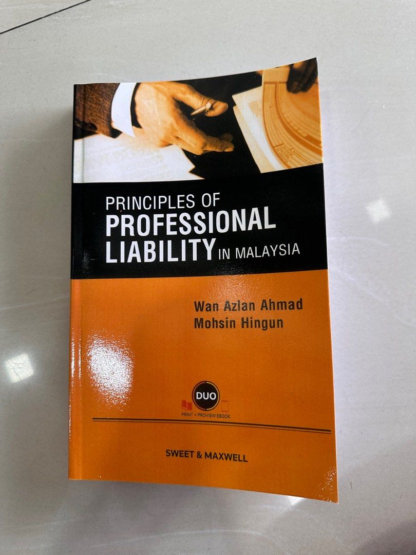 Principle of professional liability in Malaysia by wan azlan, Hobbies ...