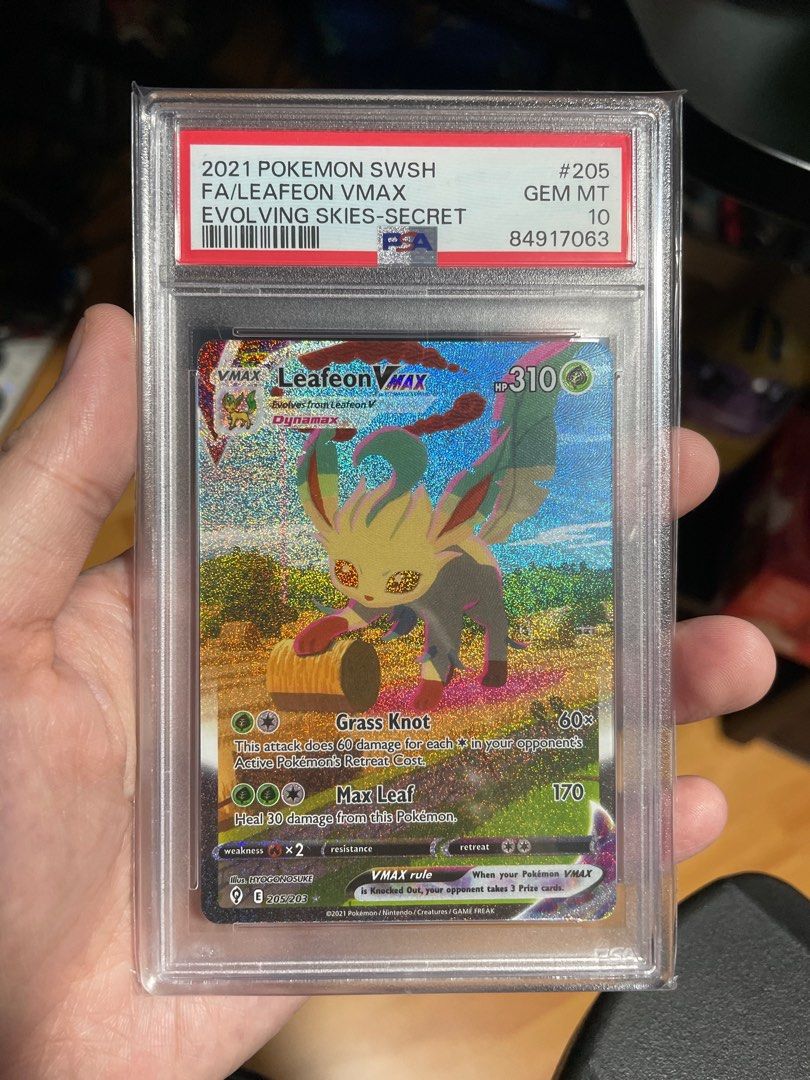 PSA 10 Leafeon VMAX Evolving Skies, Hobbies & Toys, Toys & Games on ...