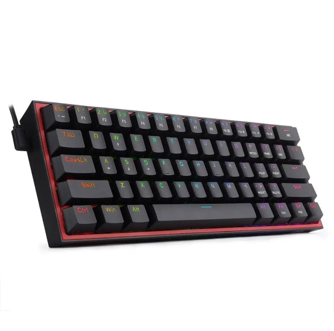 Redragon K617 FIZZ 60% Wired RGB Gaming Keyboard, 61 Keys Compact ...