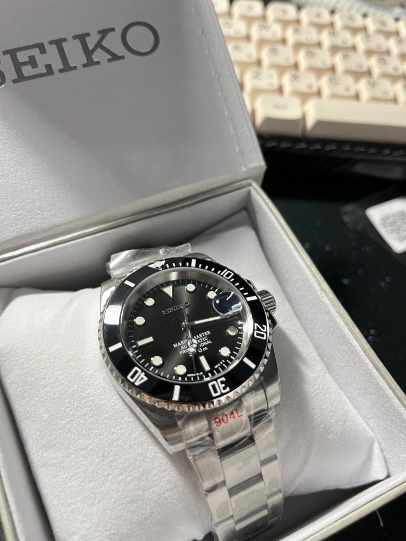 Seiko submariner mod, Men's Fashion, Watches & Accessories, Watches on ...