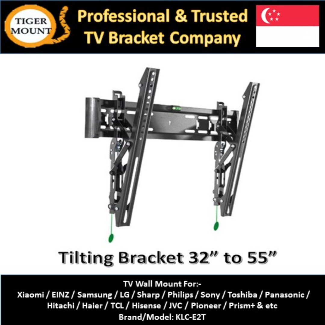 Self Locking TV Tilting Bracket Wall Mount Up to 55", TV & Home ...
