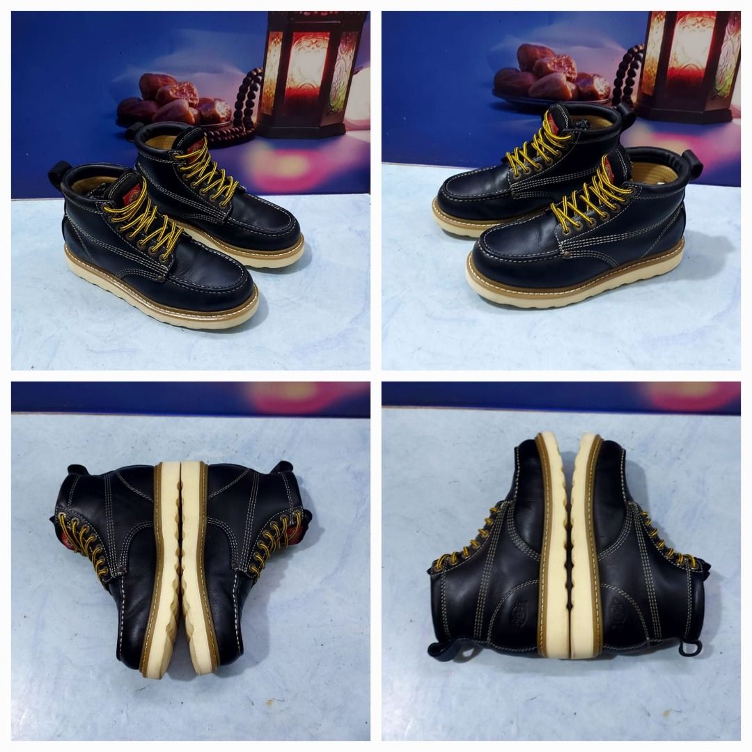 Sepatu Boots Dickies High Top 164M50LXS34 Moc Toe Black Size 42, Fesyen ...