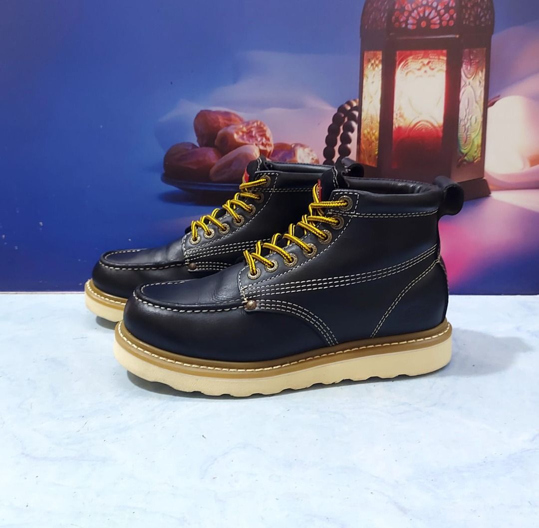 Sepatu Boots Dickies High Top 164M50LXS34 Moc Toe Black Size 42, Fesyen ...