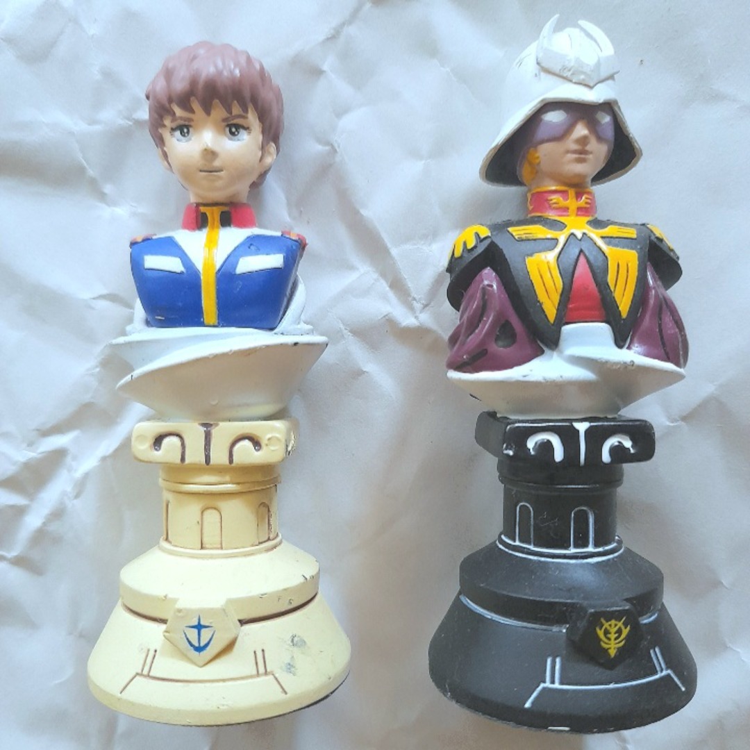 [SET of 2] Amuro Ray & Char Aznable Mini Bust Figure (RX-78-2 Gundam/MS ...