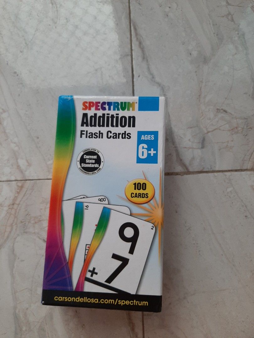 Spectrum addition flash cards, Toys & Collectibles, Mainan di Carousell