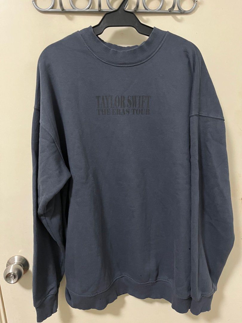 Taylor Swift Eras Tour Washed Blue Crewneck, Women's Fashion, Coats ...