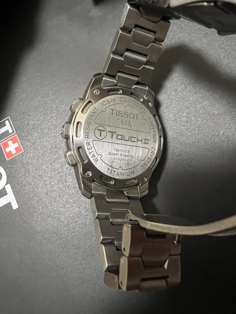 Tissot 天梭 T-Touch II 瑞士手錶 型號T047420A 鈦金版 防水100米, 男裝, 手錶及配件, 手錶 - Carousell
