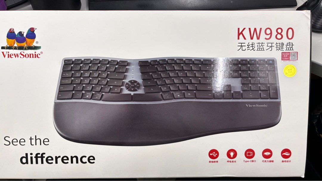 ViewSonic Keyboard KW980 無線鍵盤（用唔慣放）, 電腦＆科技, 電腦周邊及配件, 電腦鍵盤及相關產品 - Carousell