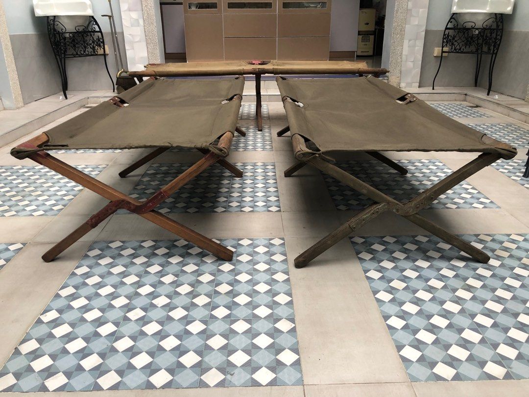 Vintage WW2 Army Military Triage Field Hospital Bed Stretcher Folding ...