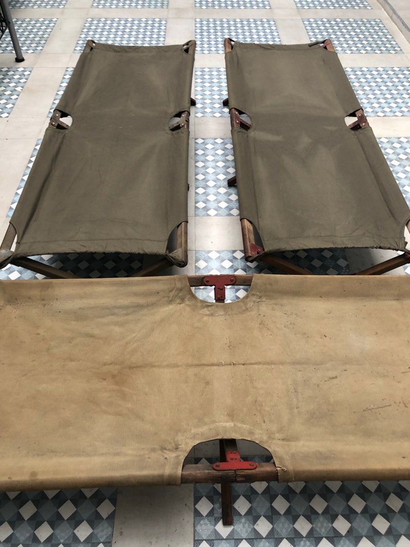 Vintage WW2 Army Military Triage Field Hospital Bed Stretcher Folding ...