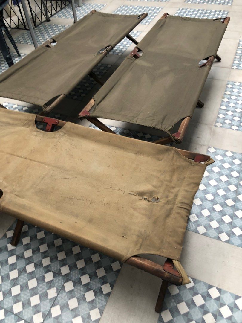 Vintage WW2 Army Military Triage Field Hospital Bed Stretcher Folding ...