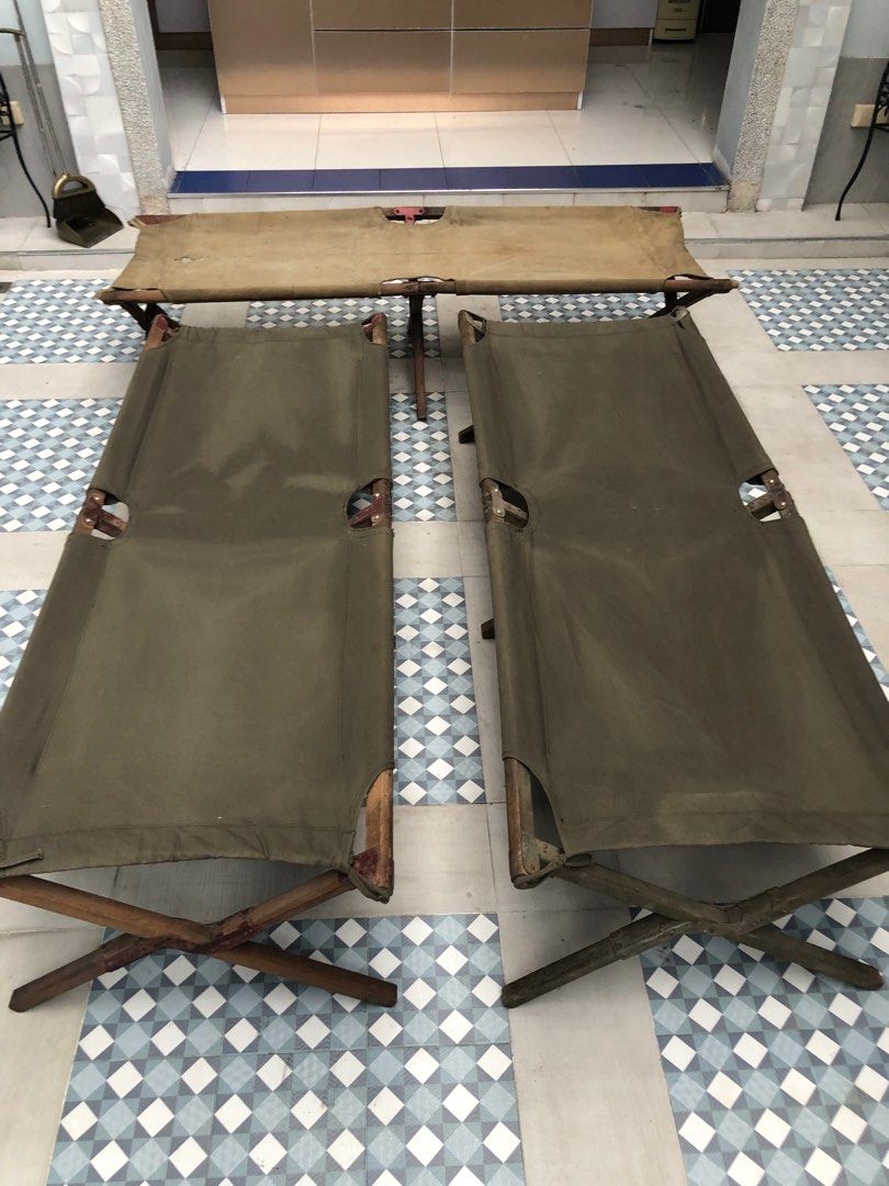 Vintage WW2 Army Military Triage Field Hospital Bed Stretcher Folding ...