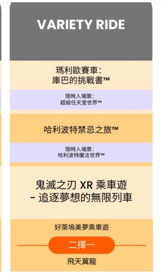 大阪環球影城 USJ 快速通關4 express pass / fast pass Variety Ride, 門票＆禮券, 活動門票 ...