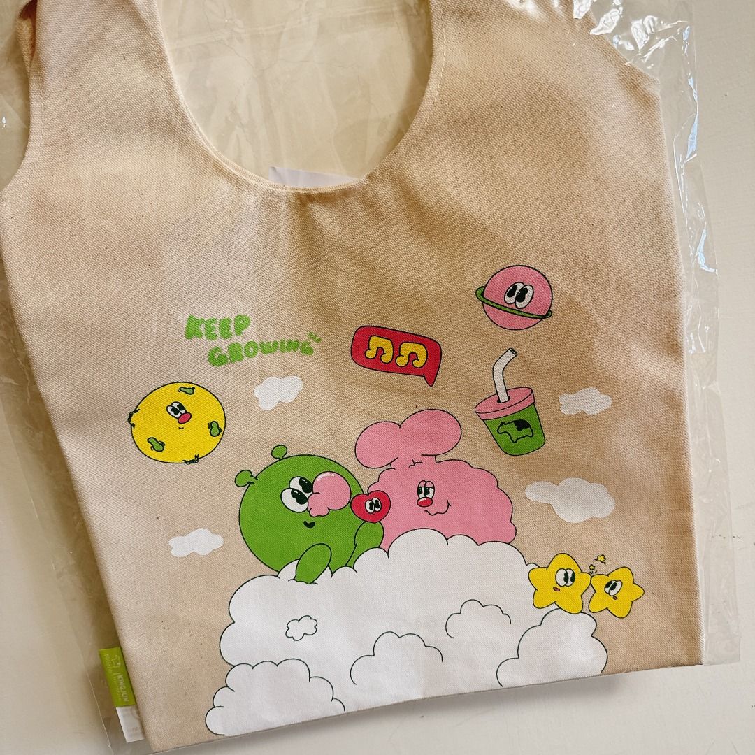 迷客夏 KINGJUN 聯名 雲朵帆布袋 帆布袋 購物袋 收納袋 收藏, 他的時尚, 包包與錢包, 斜側背、手提包在旋轉拍賣