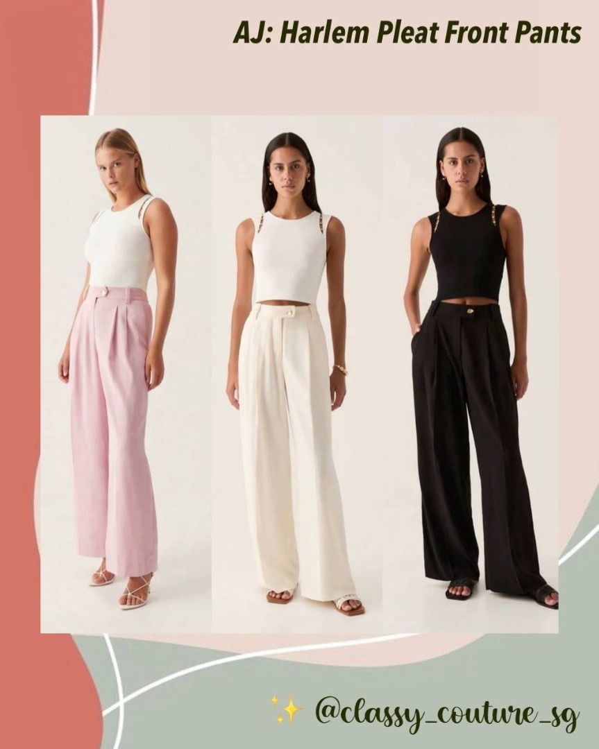 Aje Harlem Pleat Front Pants, Women's Fashion, Bottoms, Other Bottoms ...