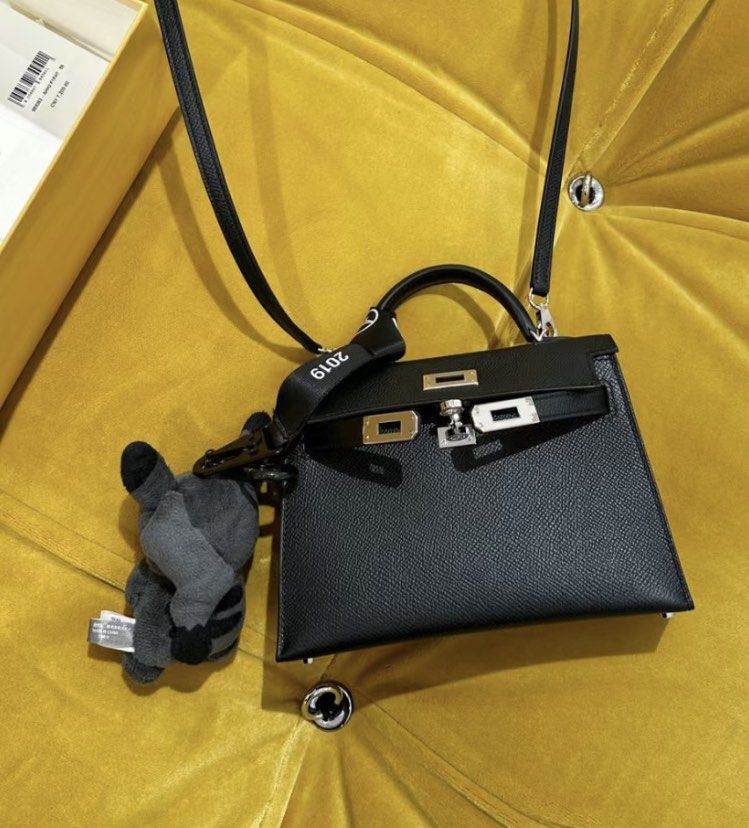 B刻 在台現貨 ️ 可陪鑑定 mini Kelly 2 新款 二代 全新 黑銀 愛馬仕 epsom ep 皮 Hermés, 名牌精品, 精品 ...