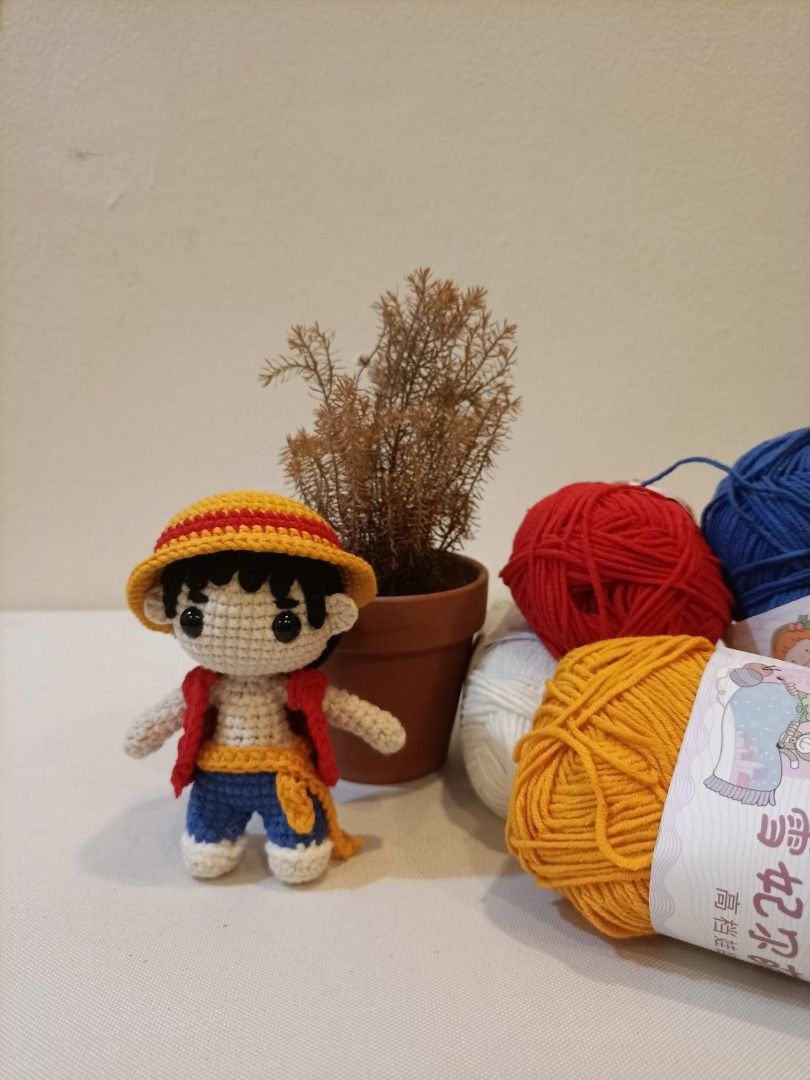 CHIBI CROCHET LUFFY, Hobbies & Toys, Stationery & Craft, Handmade Craft ...