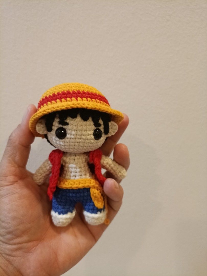 CHIBI CROCHET LUFFY, Hobbies & Toys, Stationery & Craft, Handmade Craft ...