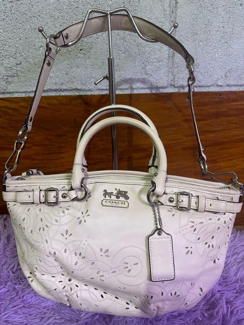 Coach leather two way bag, Luxury, Bags & Wallets on Carousell