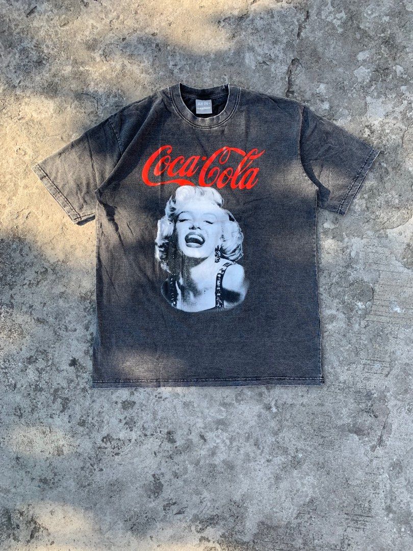 Coca Cola Marilyn Monroe Acid Washed, Men's Fashion, Tops & Sets ...
