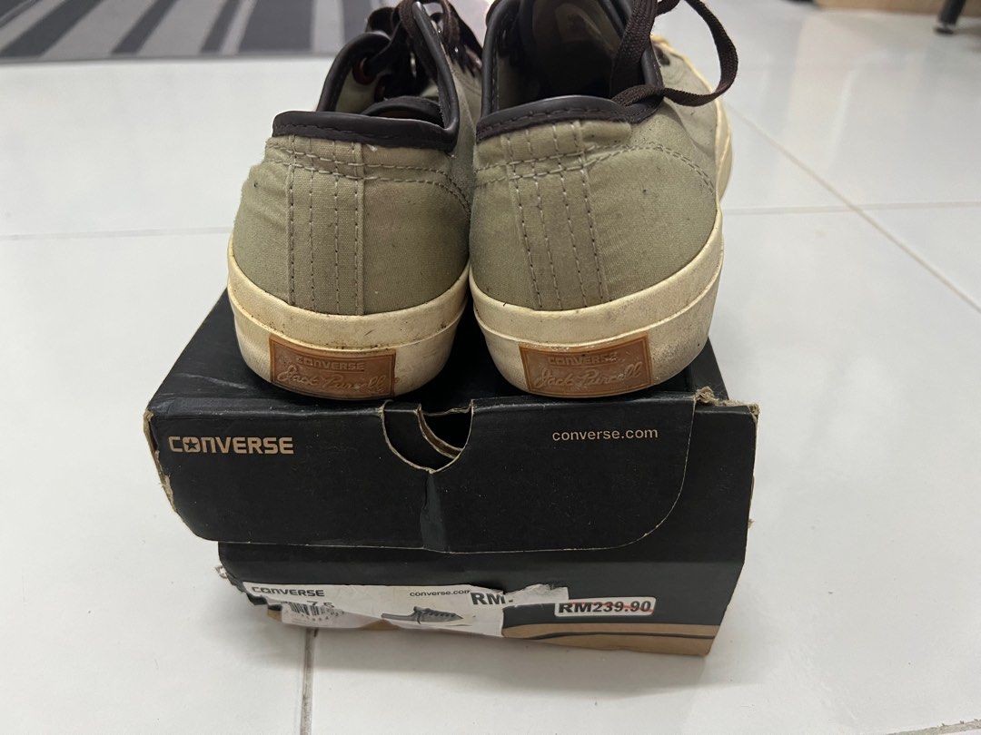 Converse Jack Purcell Old Silver Cork Insole, Women's Fashion, Footwear ...