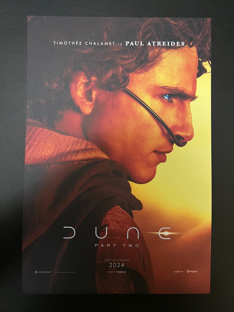 Dune Part Two IMAX A3 Poster, 興趣及遊戲, 玩具 & 遊戲類 - Carousell