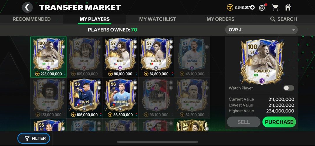 EA fc mobile account (full toty) 97 OVR, Video Gaming, Video Games ...