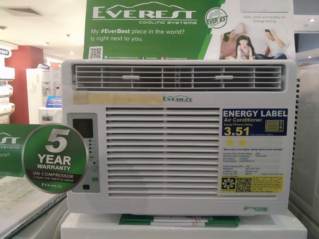 Everest Inverter & Non Inverter Window Type Aircon, TV & Home ...