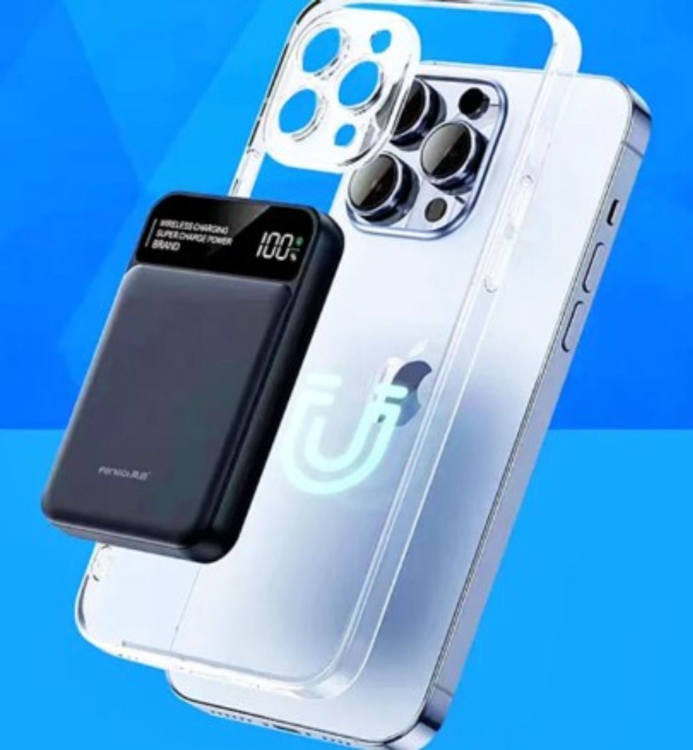 FAST CHARGING Ultra Thin Magnetic Wireless Power Bank (H0765), Mobile ...