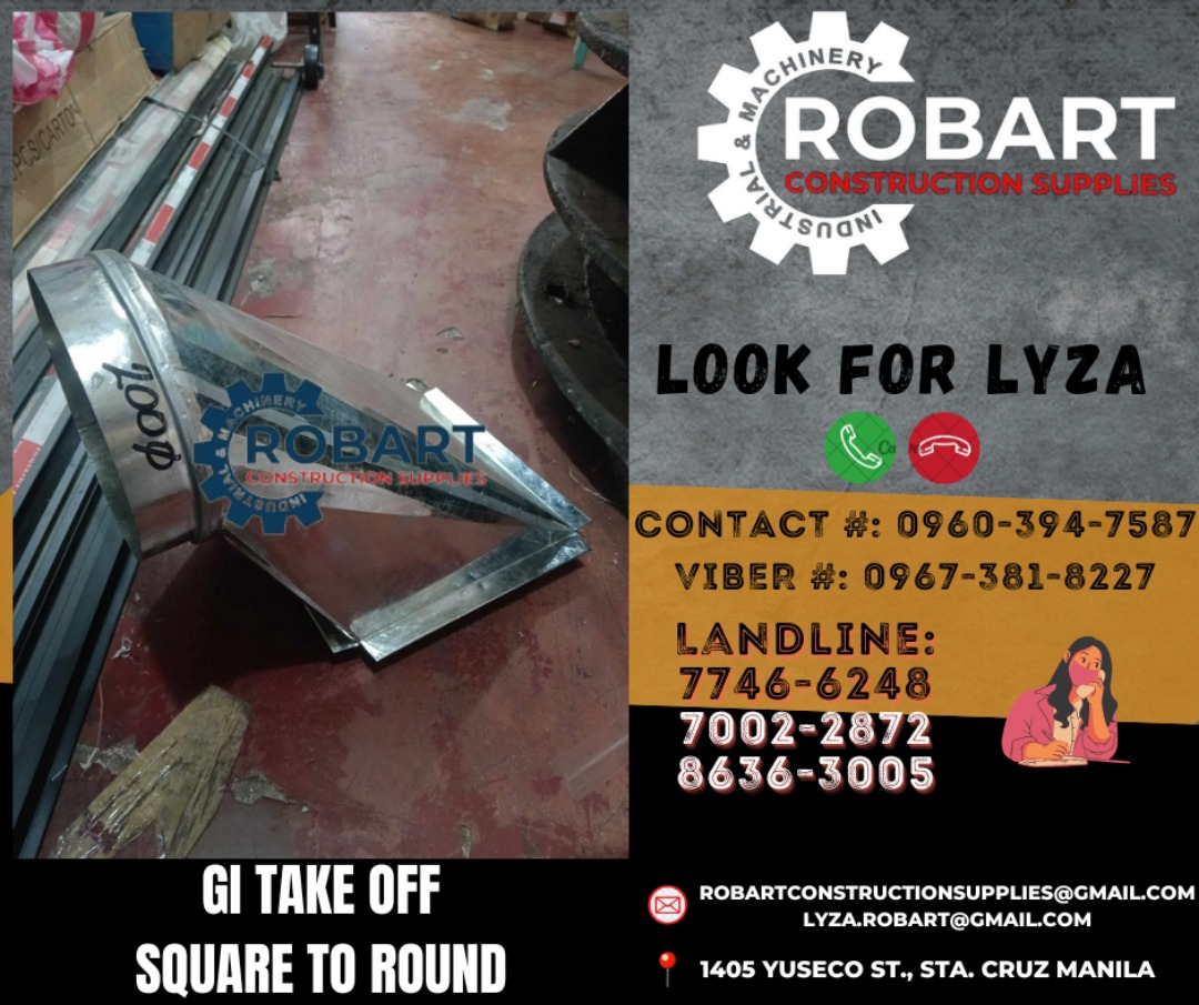 GI Take Off Square To Round, Commercial & Industrial, Construction ...