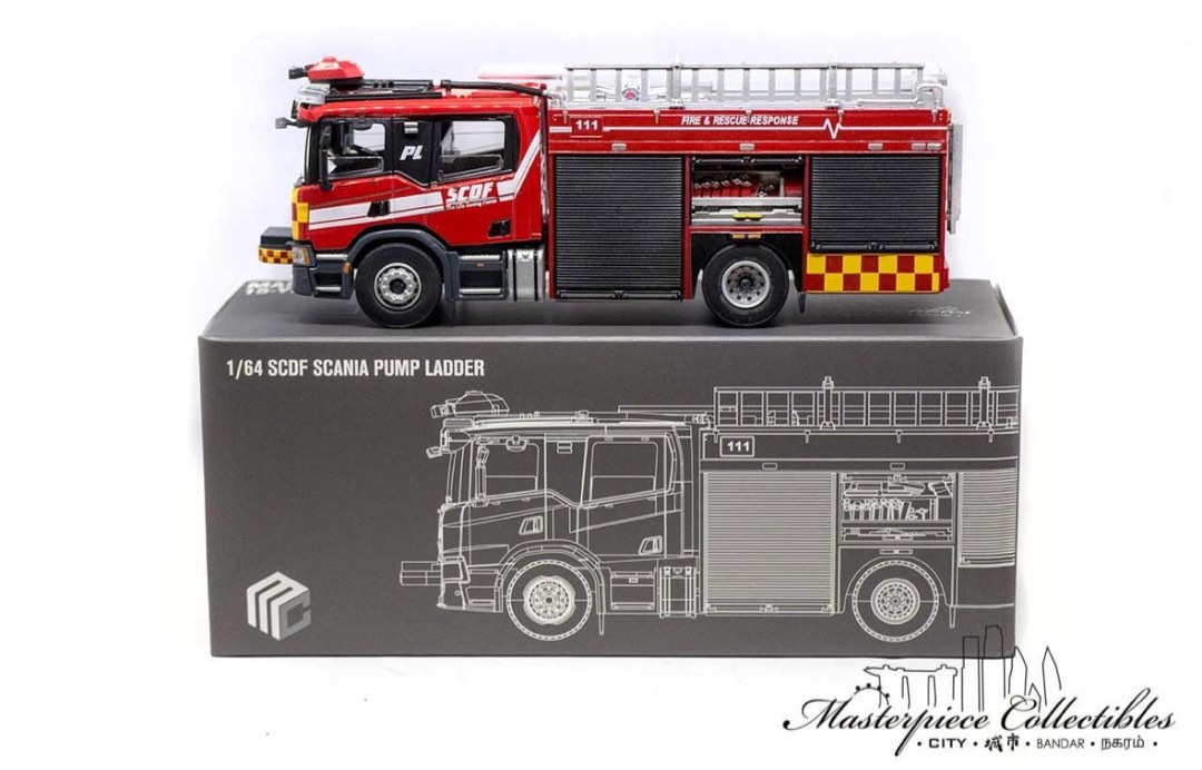 [In Stock] 1:64 Scania Pump Ladder Masterpiece Collectibles 15th ...