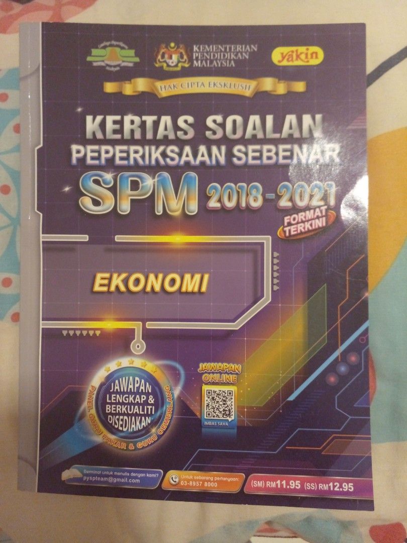 Kertas Soalan Peperiksaan Sebenar SPM 2021 Ekonomi, Hobbies & Toys ...