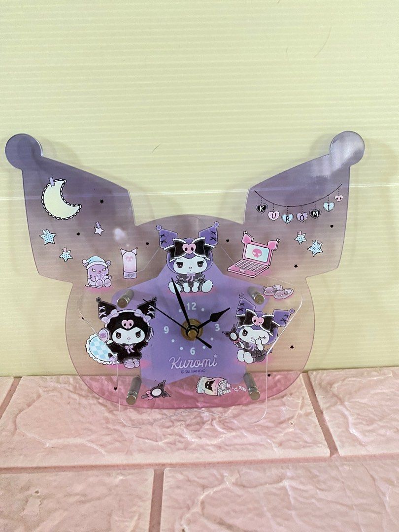 Kuromi Acrylic Table Clock, Hobbies & Toys, Toys & Games on Carousell