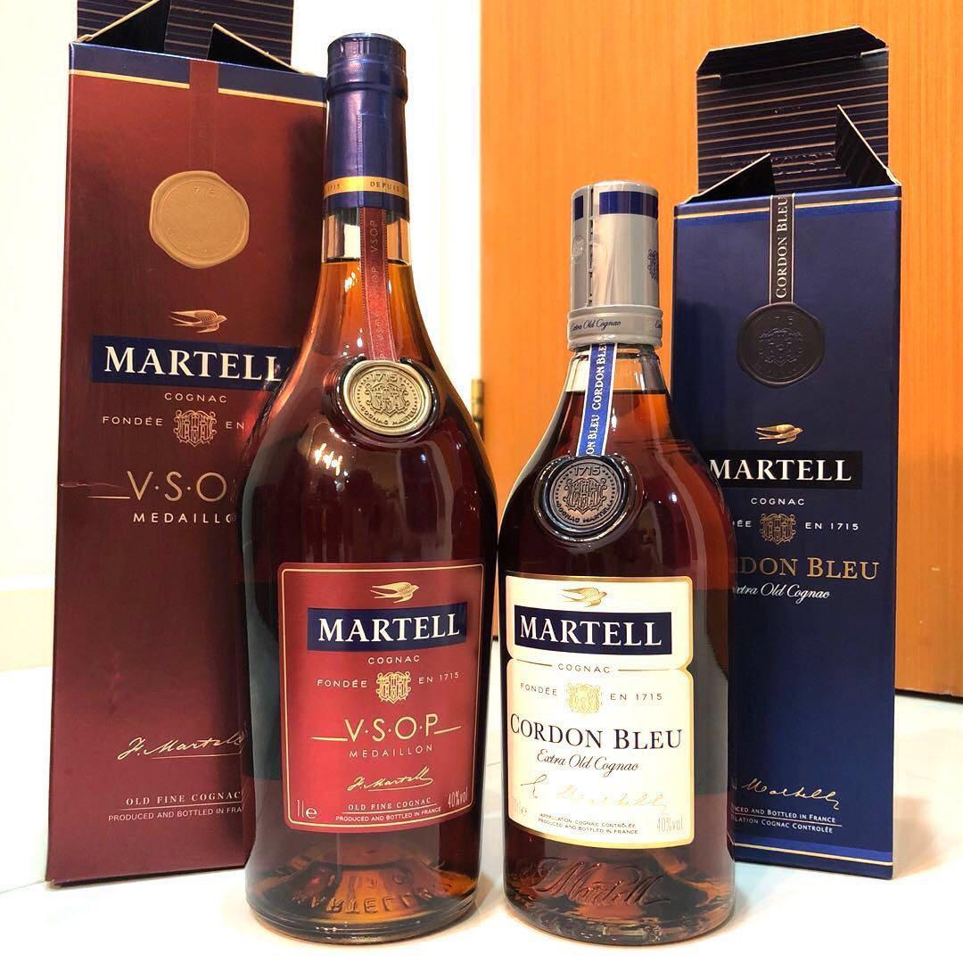 Martell VSOP & Gordon blue, Food & Drinks, Alcoholic Beverages on Carousell