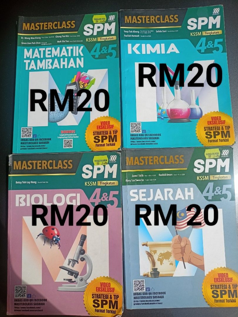 MASTERCLASS SPM BUKU RUJUKAN SUBJEK BIOLOGI , KIMIA , ADDMATH DAN ...