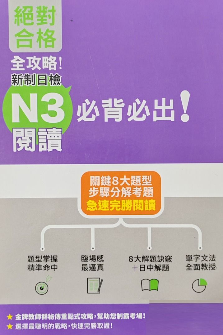 N3必背必出閱讀 絕對合格 全攻略！新制日檢 日本語 日語 日文 Japanese Learning JLPT Reading, 興趣及遊戲 ...