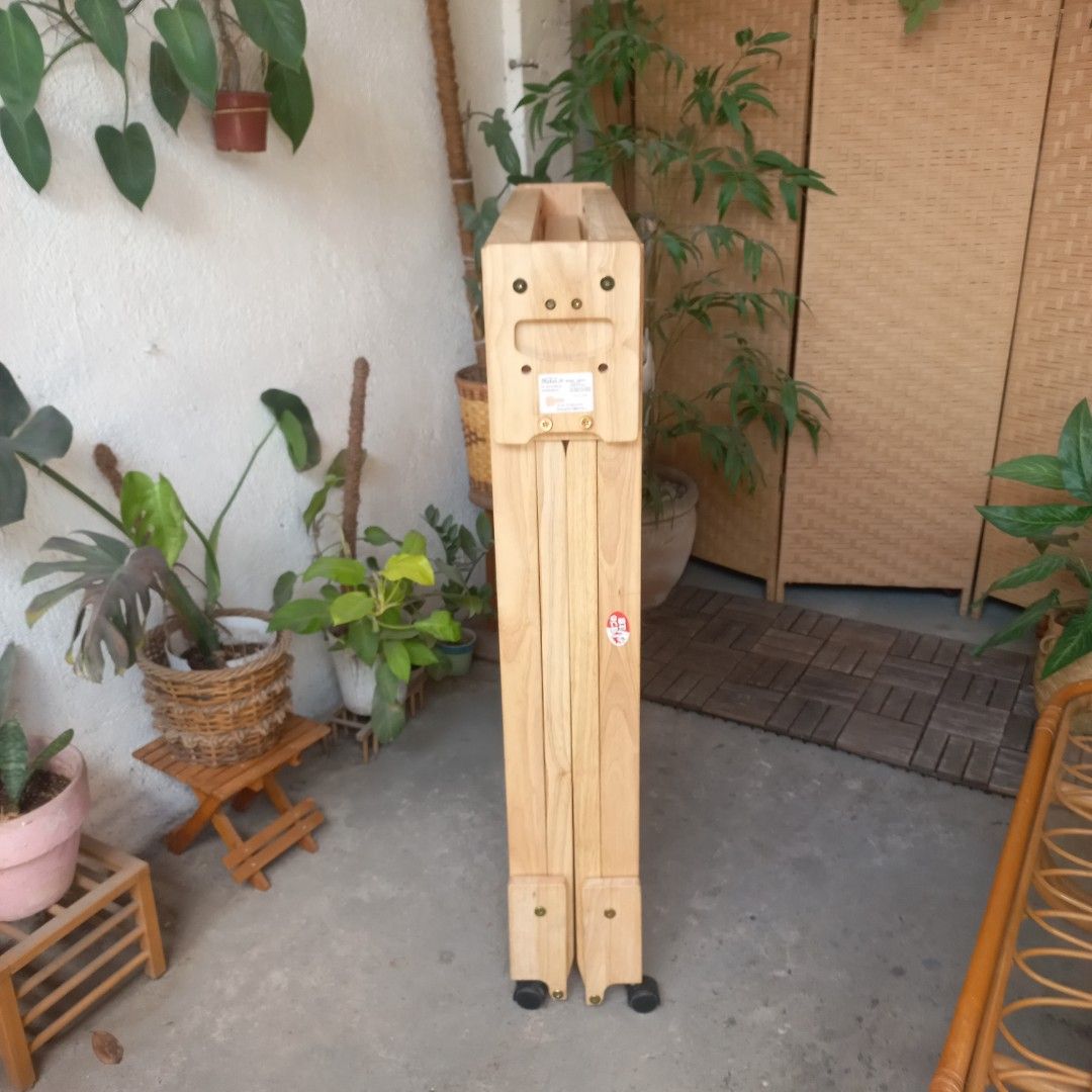 Minimalist Japandi Nakai Japan hinoki cypress wood slatted folding bed ...