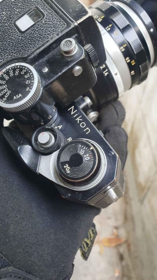 Nikon f apollo rare black with 50mm 1.4, Photography, Cameras on Carousell