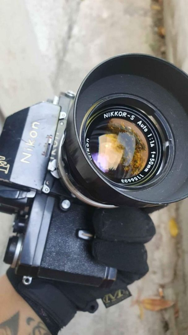 Nikon f apollo rare black with 50mm 1.4, Photography, Cameras on Carousell
