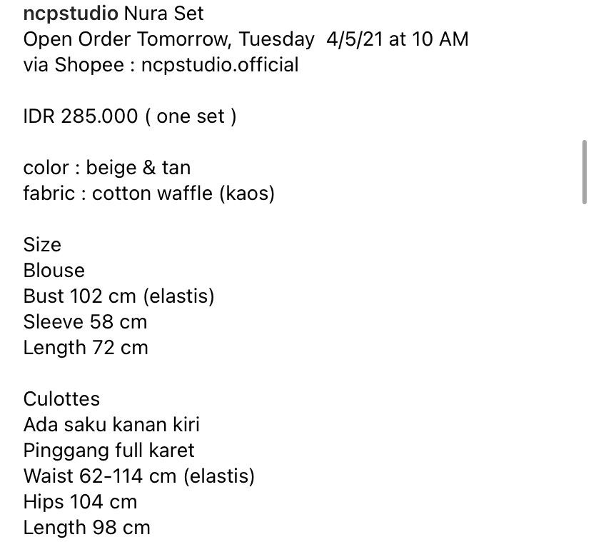 Nura Set by Ncp Studio, Fesyen Wanita, Pakaian Wanita, Atasan di Carousell