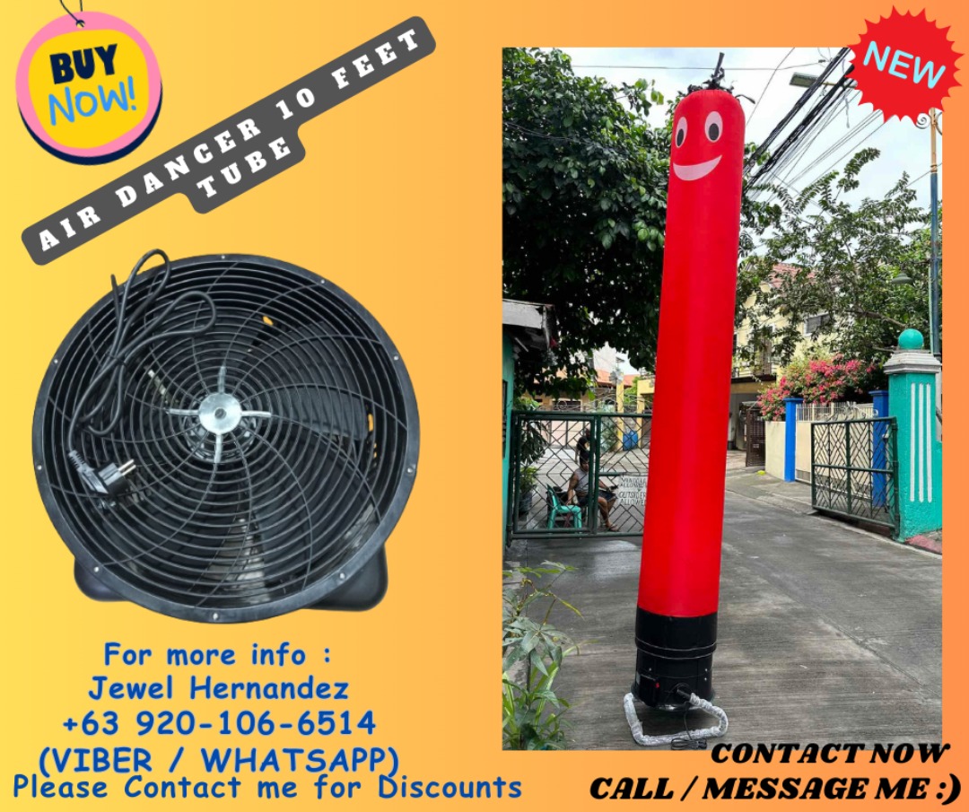 ON-HAND AND BRAND NEW AIR DANCER 10FEET TUBE COLOR RED WITH BLOWER ...